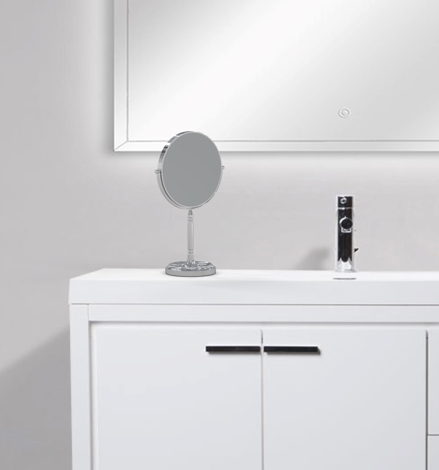 Recessed Base Freestanding Magnified Mirror - Aptations