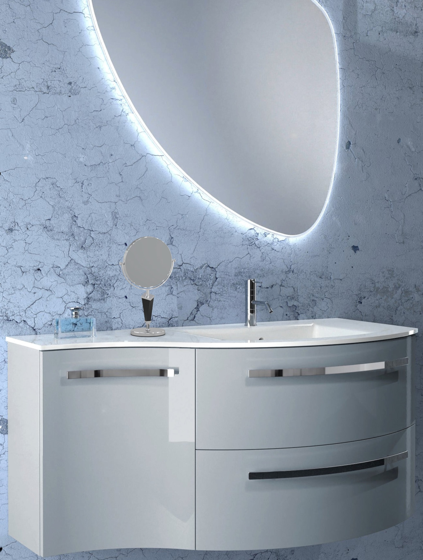 Helix Freestanding Magnified Mirror - Closeout - Aptations