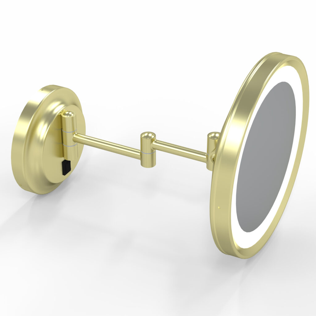 Round Magnified Mirror with Switchable Light Color - Aptations