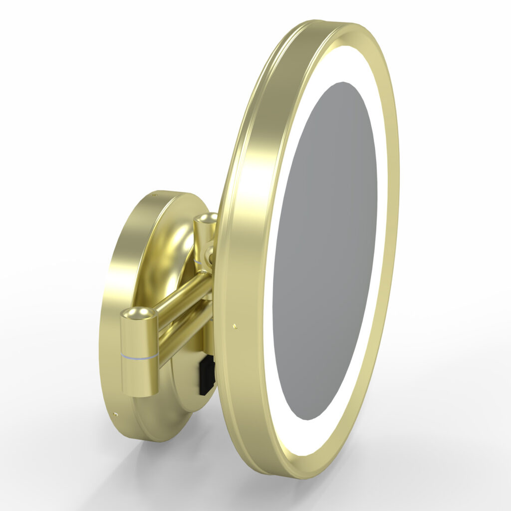 Round Magnified Mirror with Switchable Light Color - Aptations